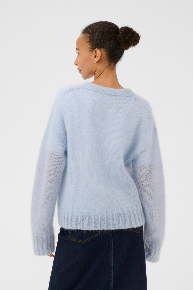 Part Two Zendaya Cardigan, Heather – Flax In Bloom